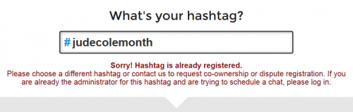 Registering a HashTag | Celebrating Independent Authors