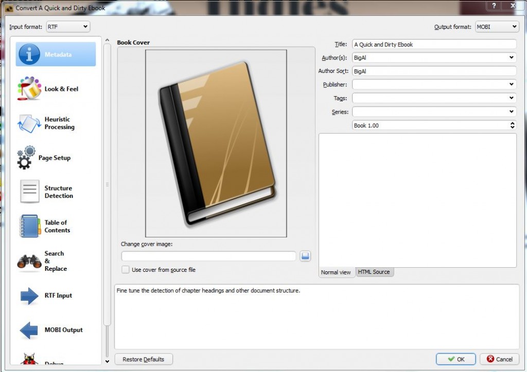 How to Convert Your E-Book to a Mobi format using Calibre | Celebrating ...